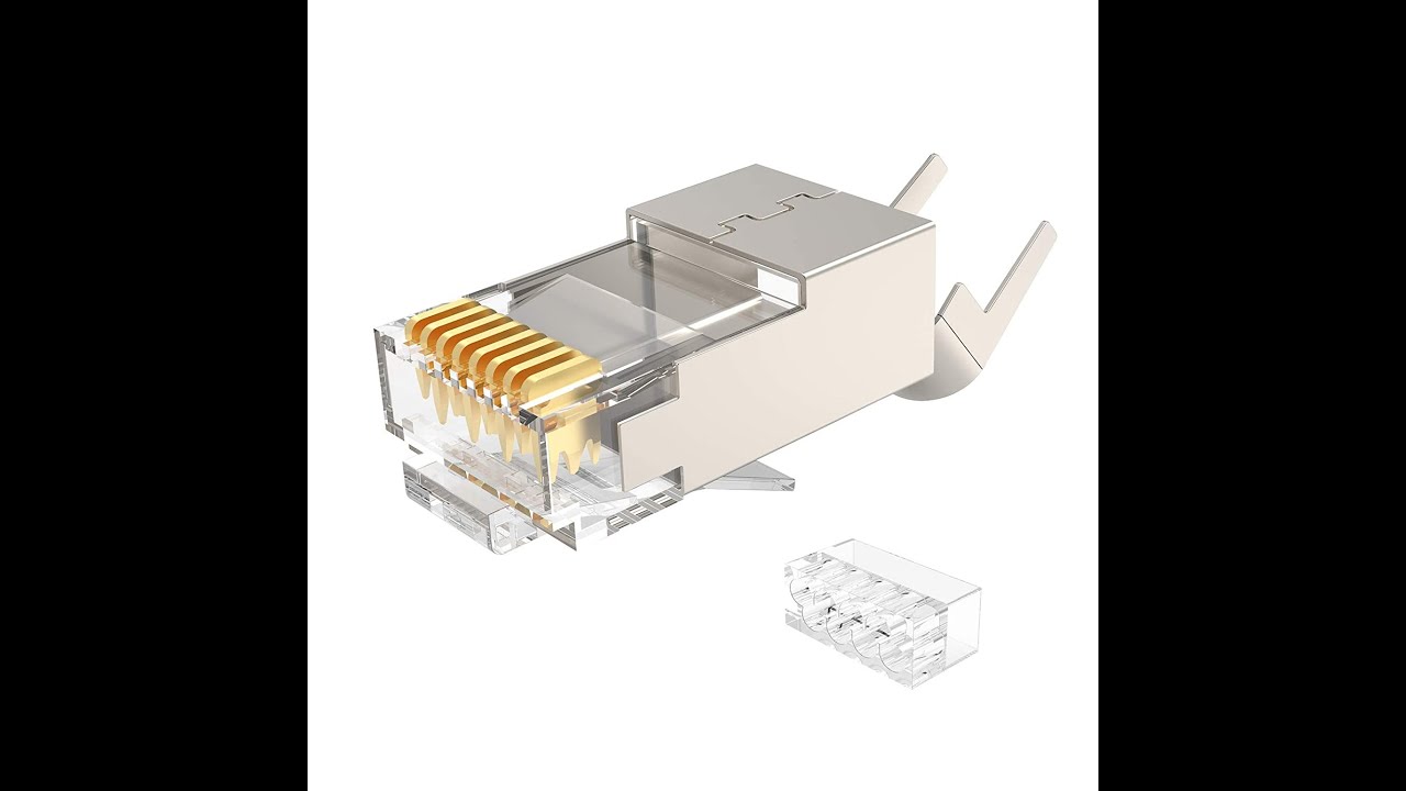 Cat6 Crystal RJ45 Modular Network Cable Connector Adapter with Metal ...