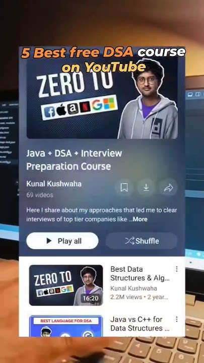 5 Best free DSA course on YouTube ‎@freecodecamp ‎@NishantChahar11 ...