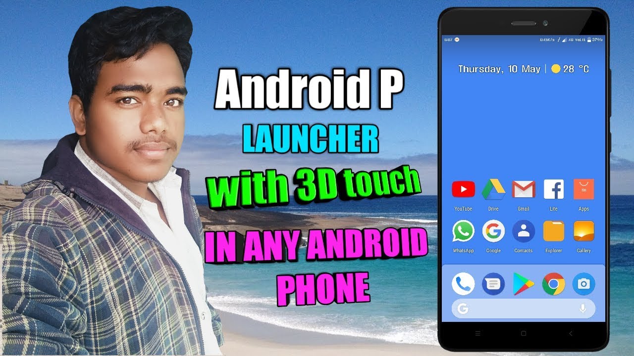 Android P launcher with 3D touch in any android phone. - YouTube