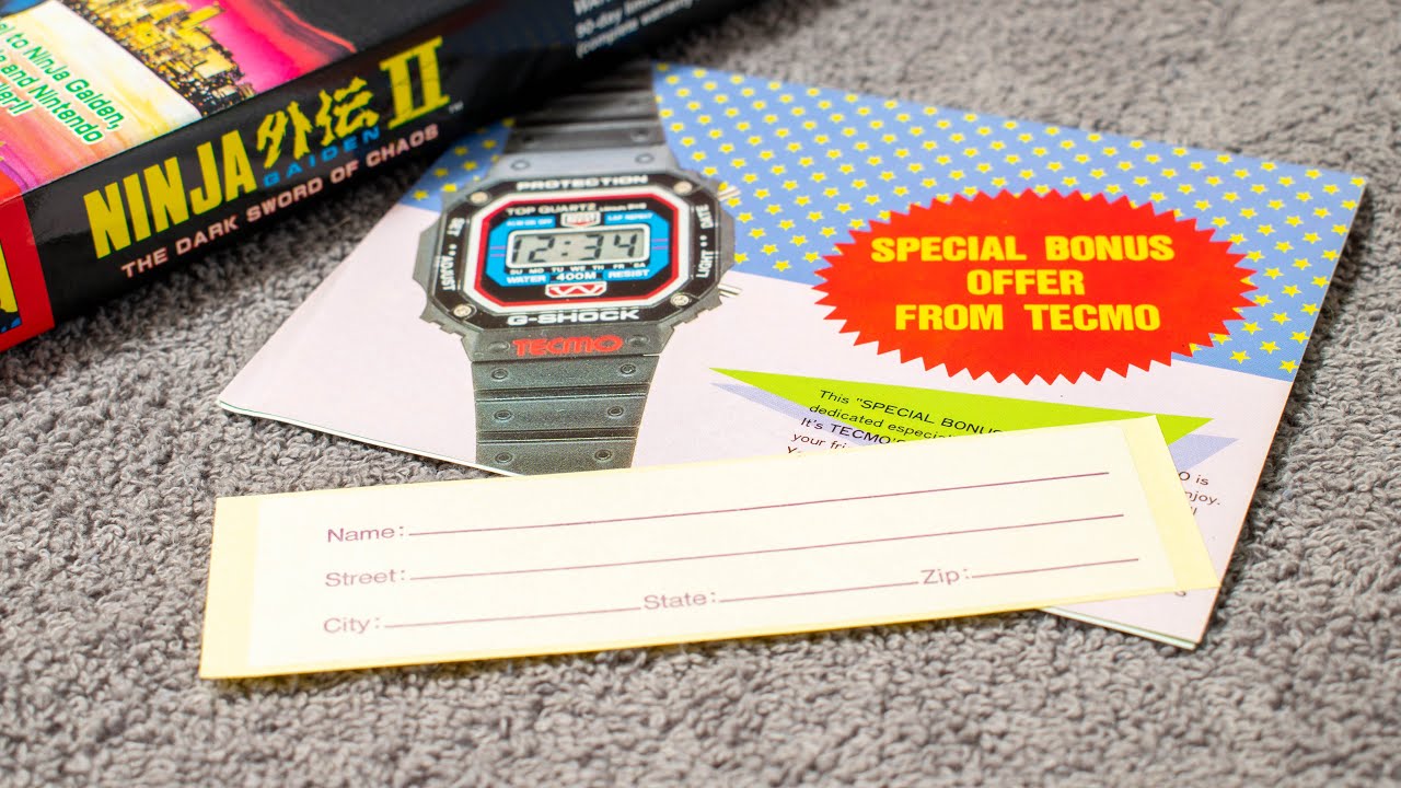TECMO Mailing Address NES Insert - Collector's Guide - YouTube