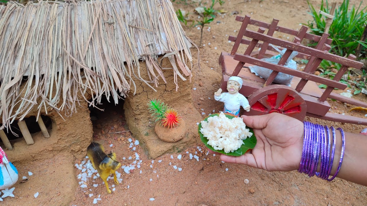 Mini Village - Pittu | Village Kitchen | Miniature Cooking | Pol Pittu ...