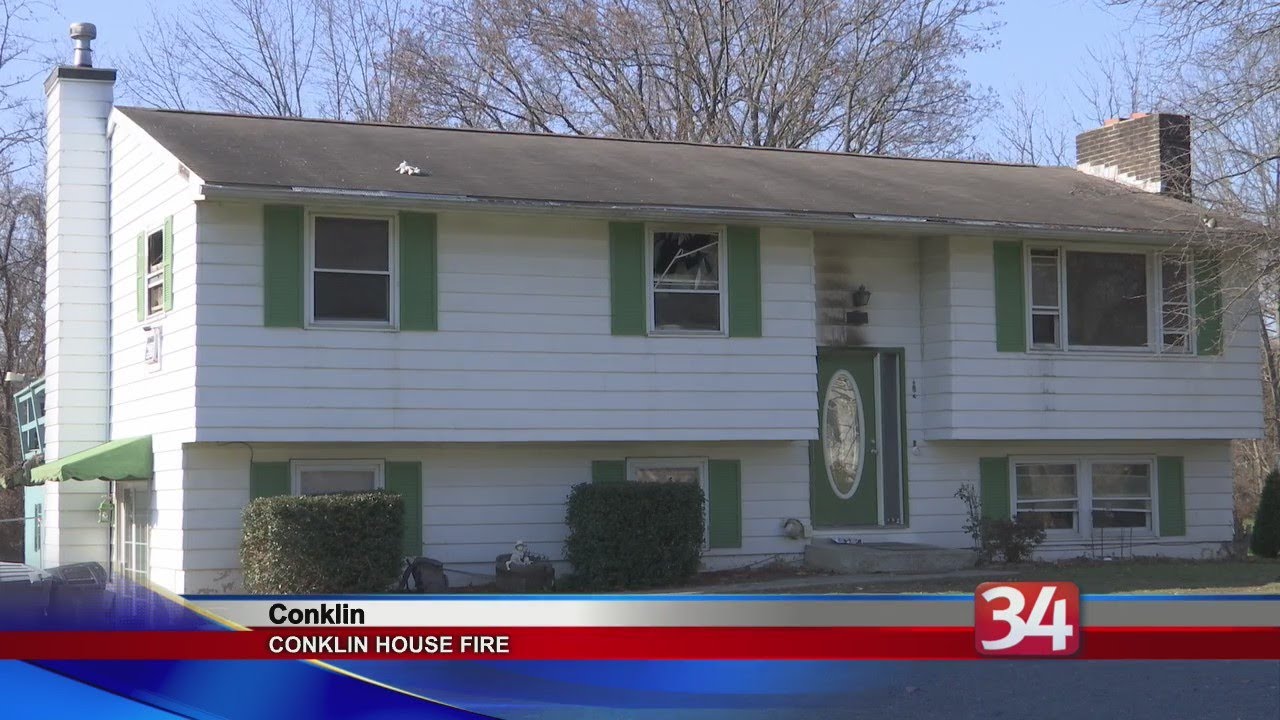 House in Conklin catches fire - YouTube