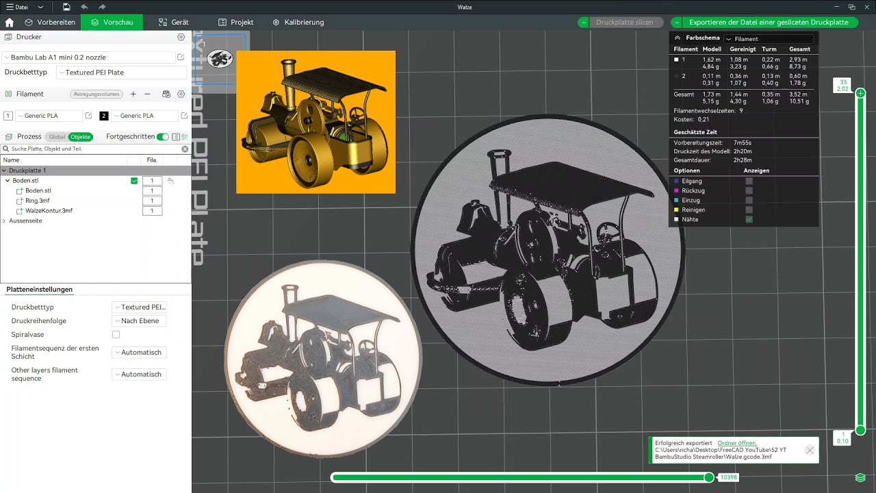 How to create a 3D print from image files using Bambu Studio. - YouTube