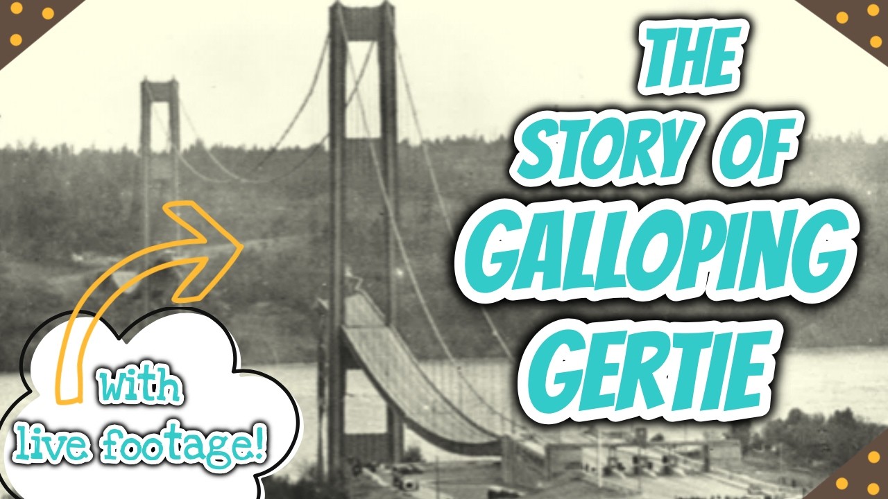 Story of Galloping Gertie with LIVE 1940s Footage | Tacoma Narrows ...