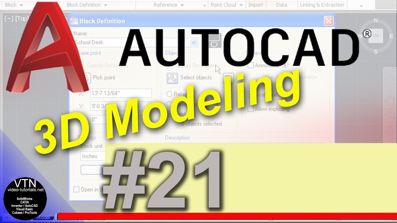 AutoCad 3d Modeling 21 Solid Union YouTube AutoCad 3d Modeling 21 Solid Union YouTube