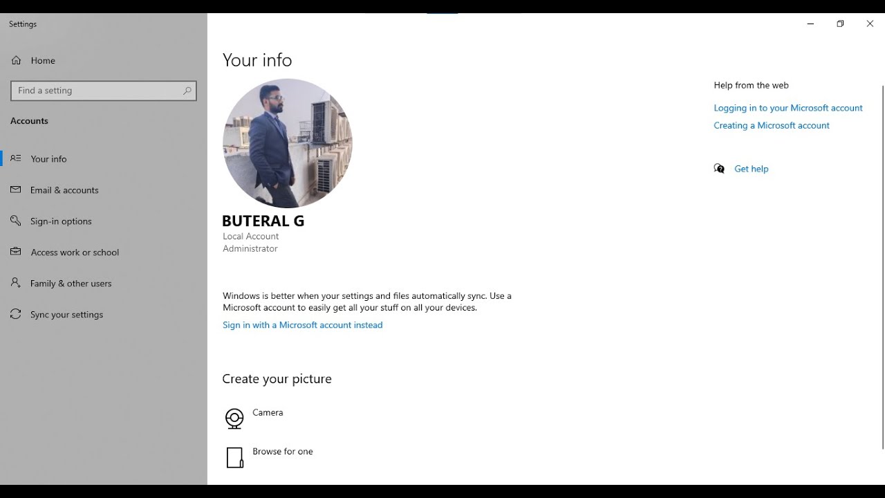 How to set my photo as user profile on Windows 10 | #windows10 | # ...