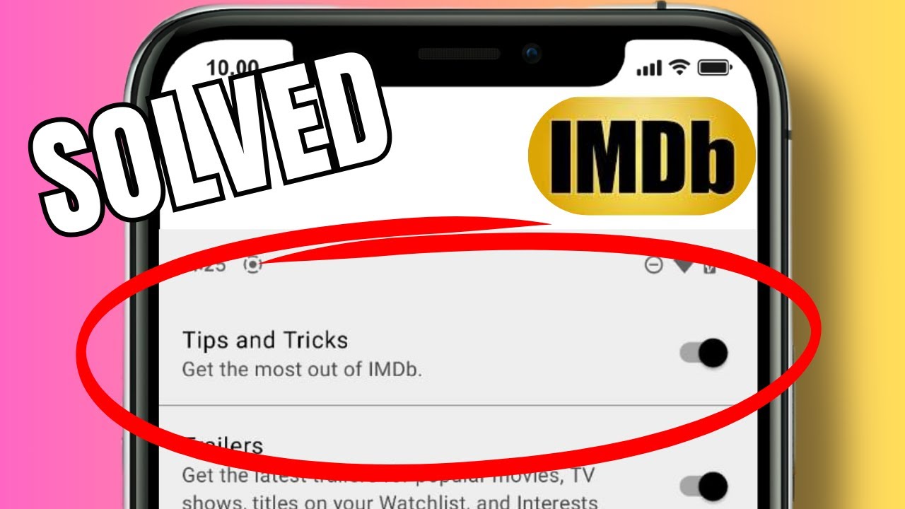 How to disable tips and tricks on IMDb - YouTube