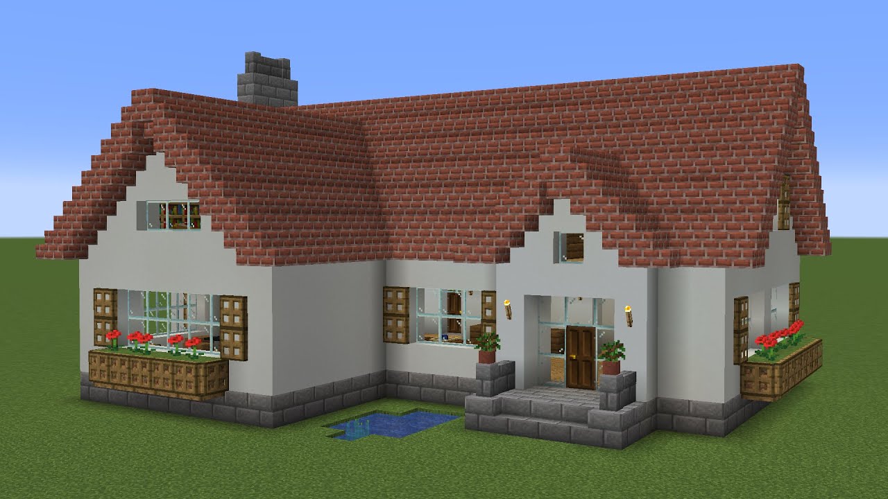 Minecraft - How to build a Large Suburban House - YouTube