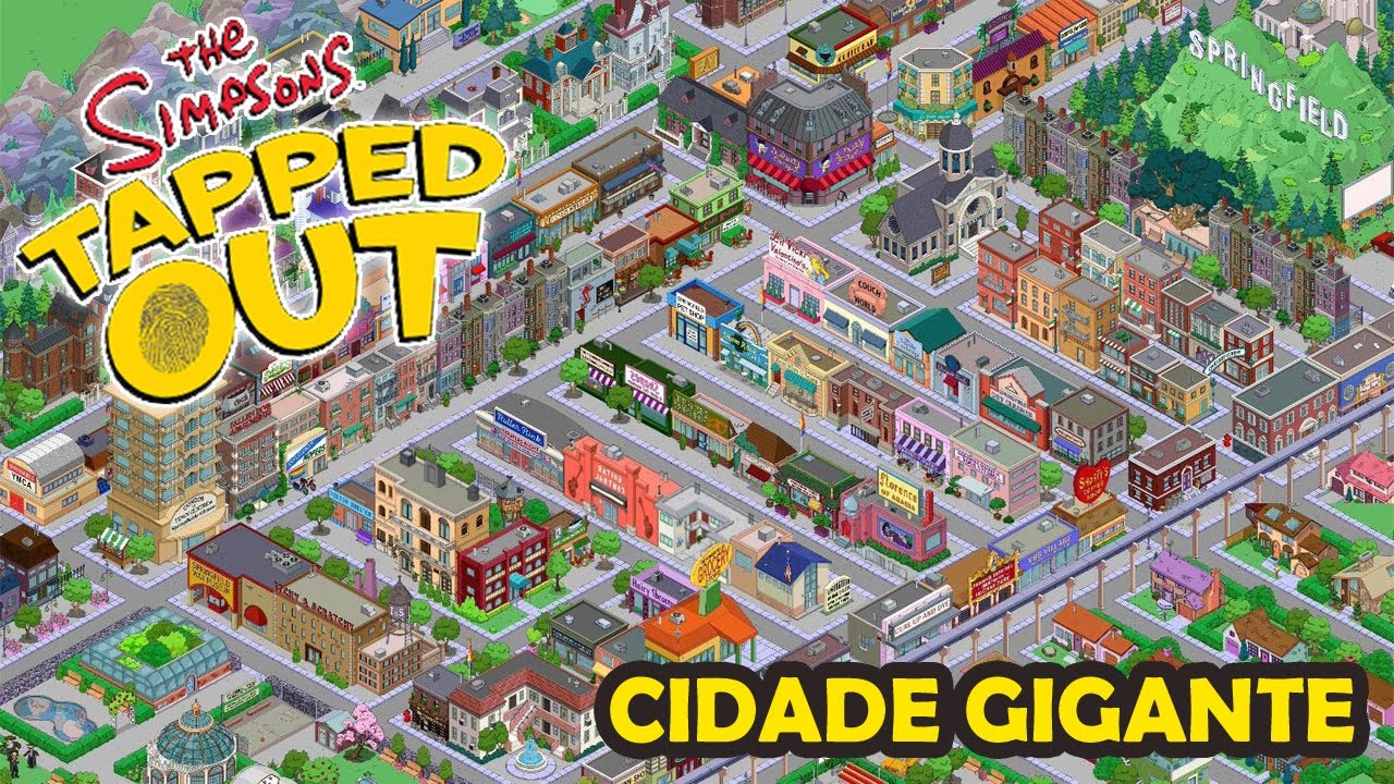 CIDADE COMPLETA GIGANTE NO SPRINGFIELD TAPPED OUT! - YouTube