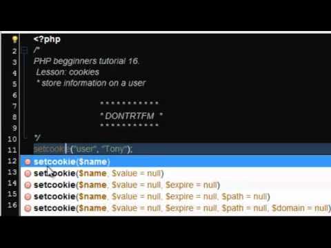 PHP tutorial 16 - COOKIES - YouTube