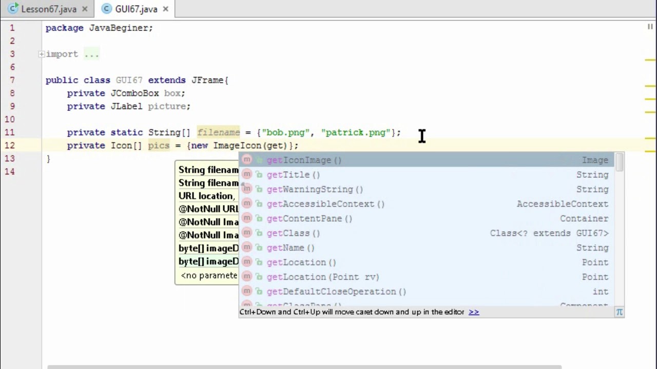 Урок 67 - GUI, JComboBox, JLabel в Java. Evil Nerd - YouTube