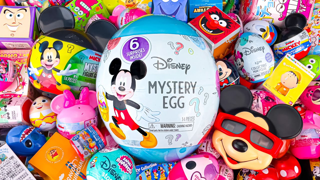 ASMR DISNEY Mickey SQUISHY Mystery Toys UNBOXING | NO TALKING - YouTube