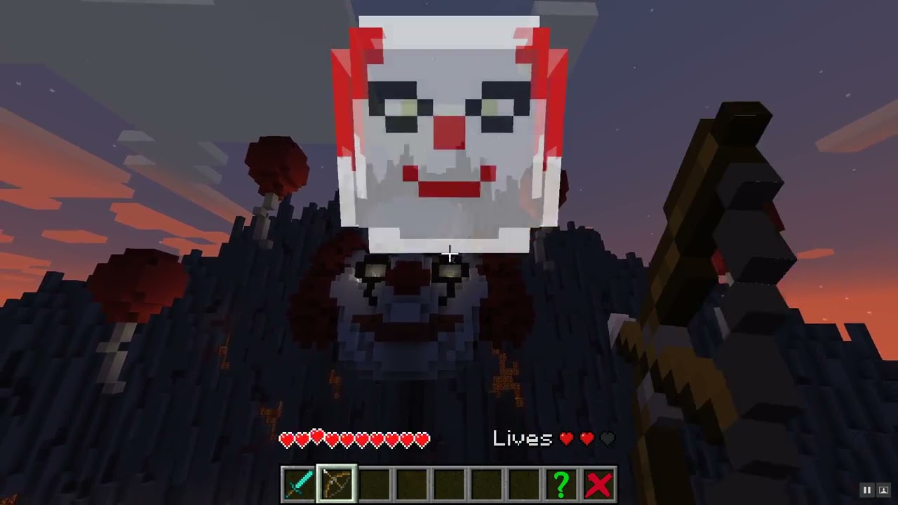 BIG SCARY CLOWN HEAD (Old Minecraft Video) - YouTube