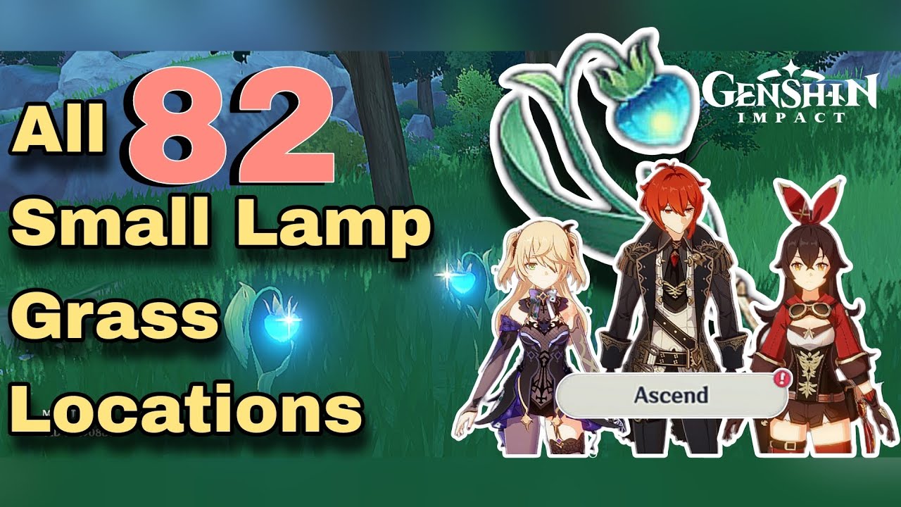 All Locations of Small Lamp Grass || Ascend Material Mondstadt [Genshin ...