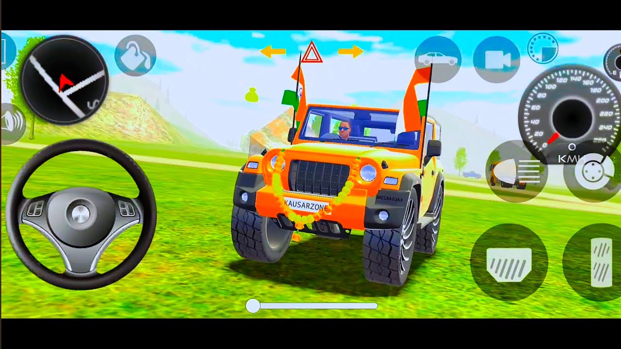 Real Indian New Mode Orange Thar Offroad Village Driving Gameplay Video ...
