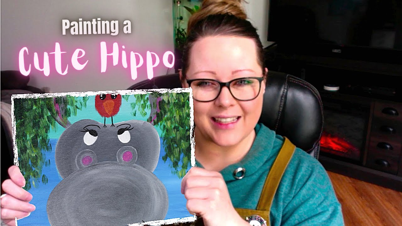 Hippo Painting Tutorial - YouTube