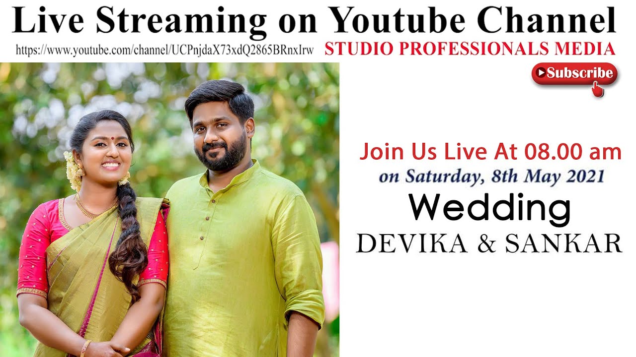 DEVIKA & SANKAR WEDDING LIVE - YouTube