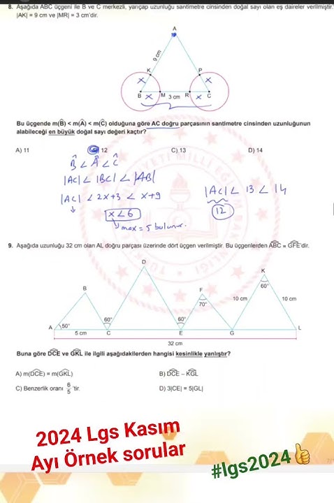 Meb 2024 Lgs Kasım Ayı örnek Soru çözümleri 2024lgs Lgs Maths