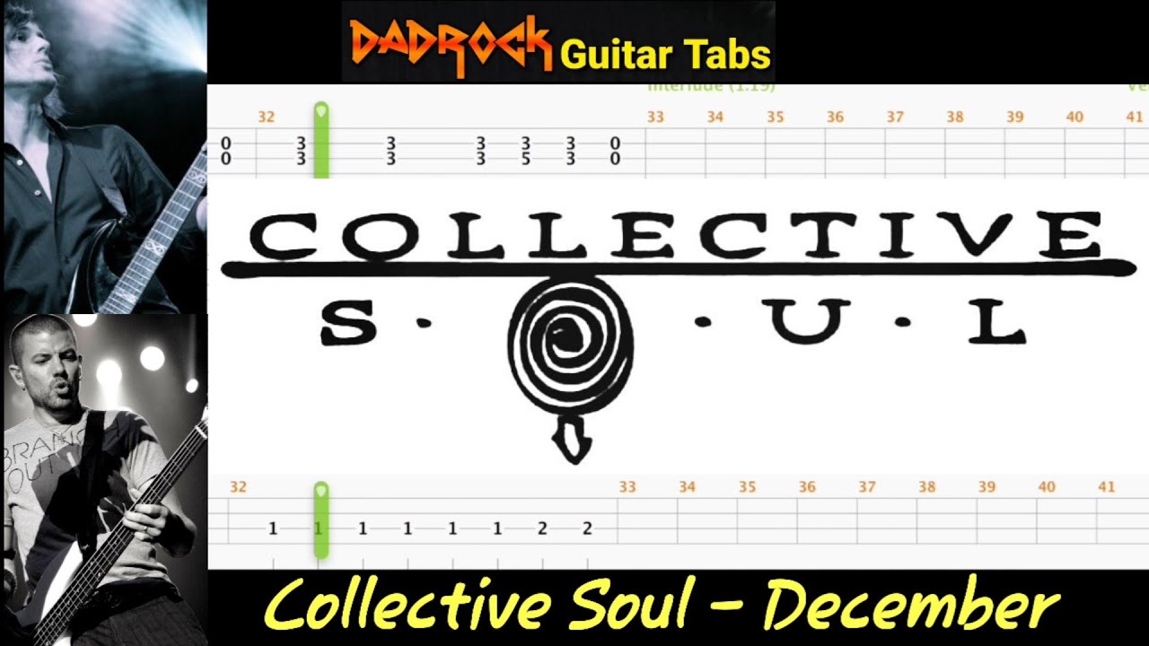 December - Collective Soul - Guitar + Bass TABS Lesson (Request) - YouTube