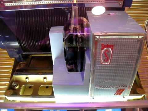 1954 Seeburg HF100R/D 45 RPM Jukebox & Wallbox In Action - YouTube