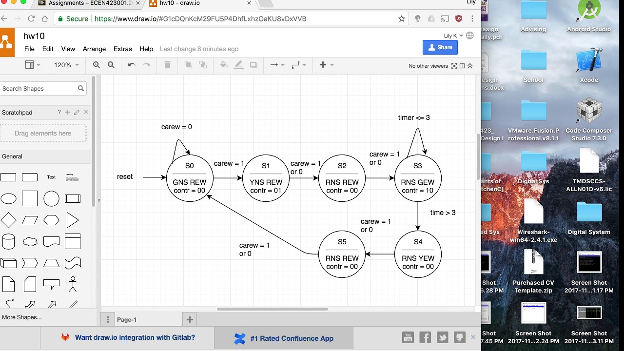 Hw 10 Part 1 Finite State Machine Traffic Light Controller Youtube