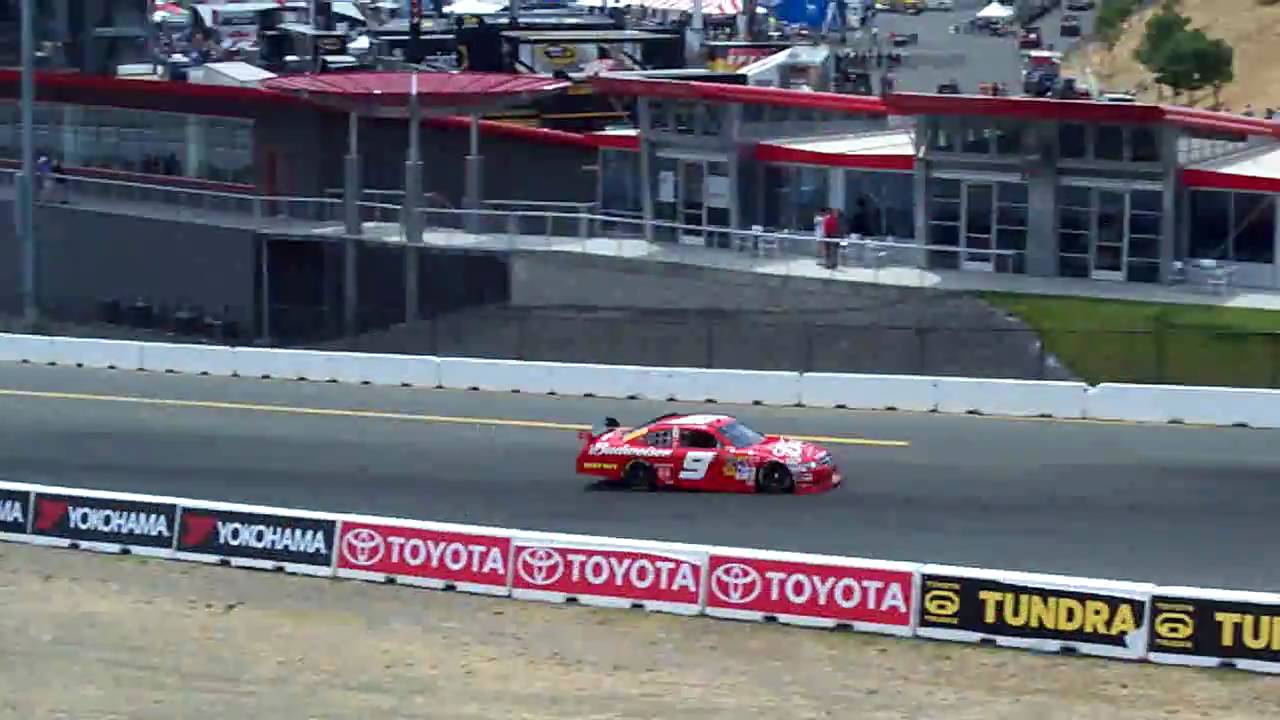 at infineon raceway race track at pit lane exit - YouTube