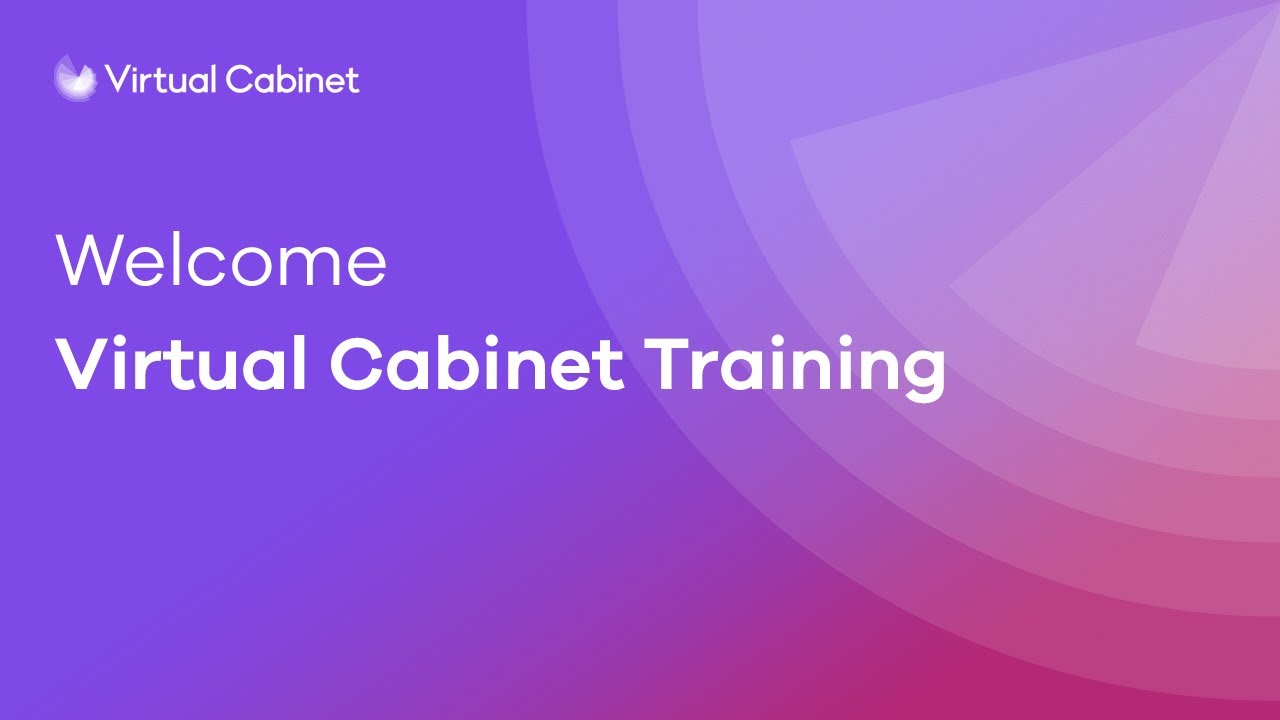 Welcome - Virtual Cabinet Training - YouTube