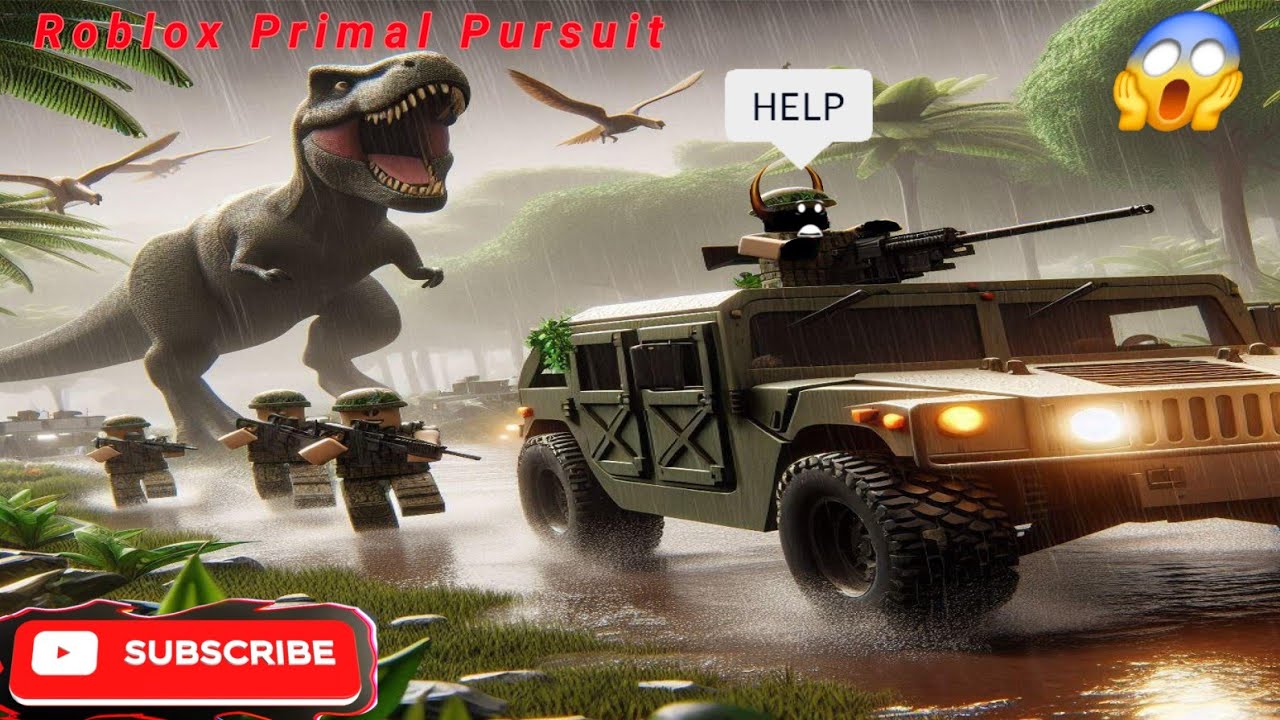 DON'T hunt the TYRANNOSAURUS REX or THE RAPTORS... 😱😰 ROBLOX PRIMAL ...