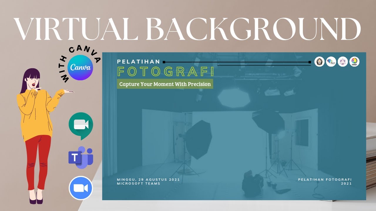 Konsep Desain Membuat Virtual Background Keren with Canva | Zoom ...