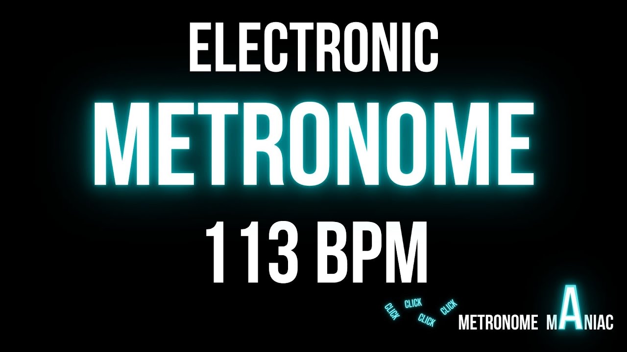 Metronome 113 BPM - Electronic beep - YouTube