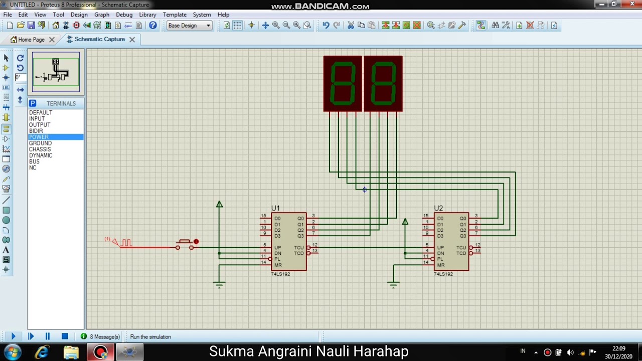 Simulasi Rangkaian Up - Counter (00-99) dan Down - Counter (99-00 ...