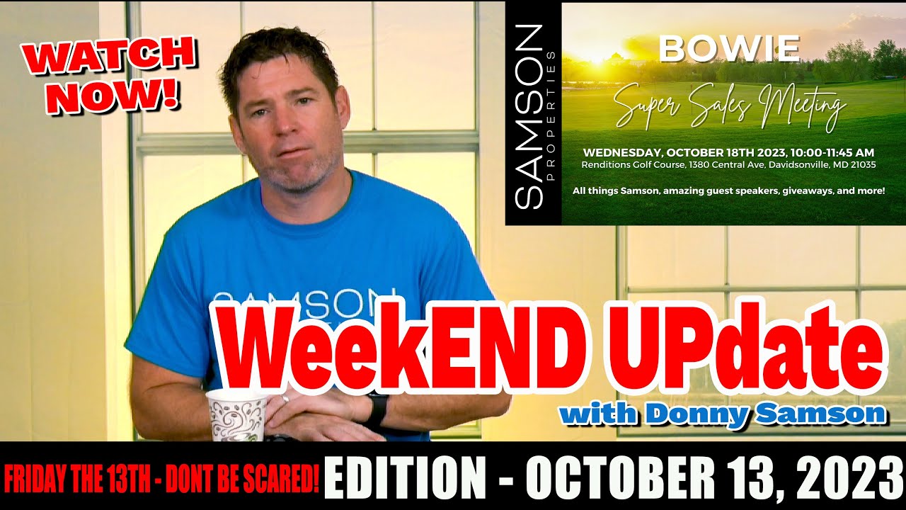 The WeekEND UPdate: "Friday the 13th" Edition w/ Donny Samson–Oct 13 ...