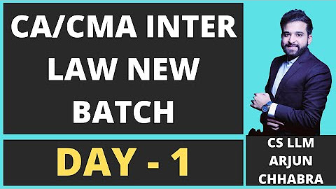 CMA Inter Law Demo Lectures By CS LLM Arjun Chhabra - Facultywala - YouTube