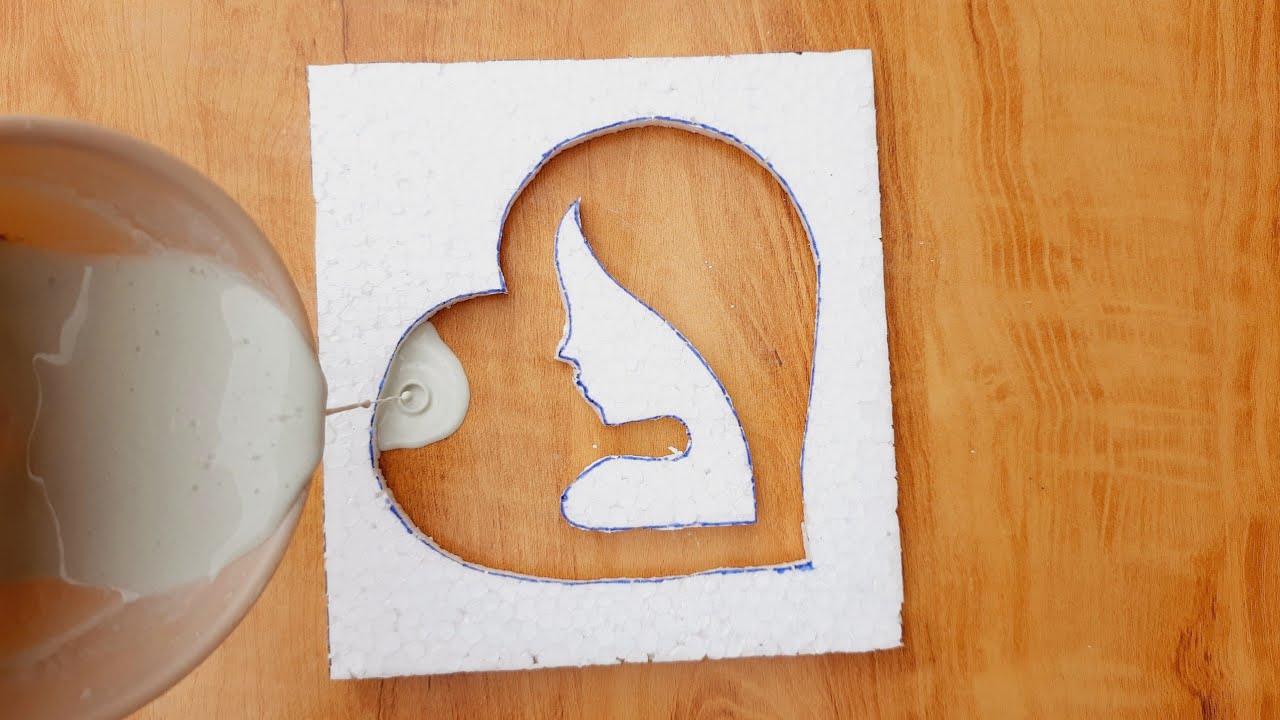 Love Showpiece White Cement Craft Ideas || Cement Craft || Home ...