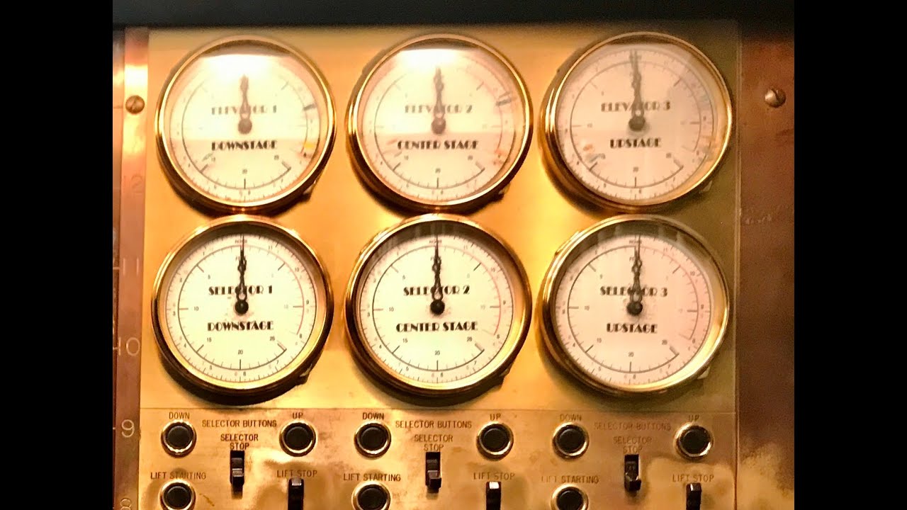 PETER CLARK STAGE ELEVATOR CONTROL PANEL, OPERATED BY ERIC TITCOMB ...