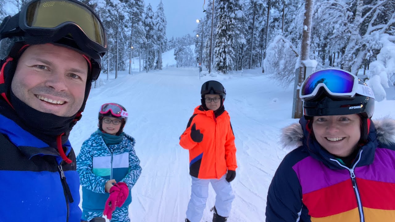 Our first family slope run together in Pyha - Dec 2022 - YouTube