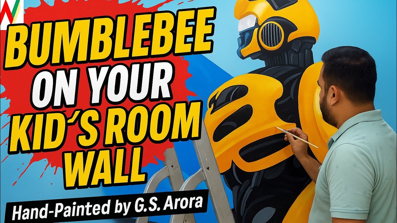 Transformer Theme Wall Painting | Hand-Painted Kids Room by ...