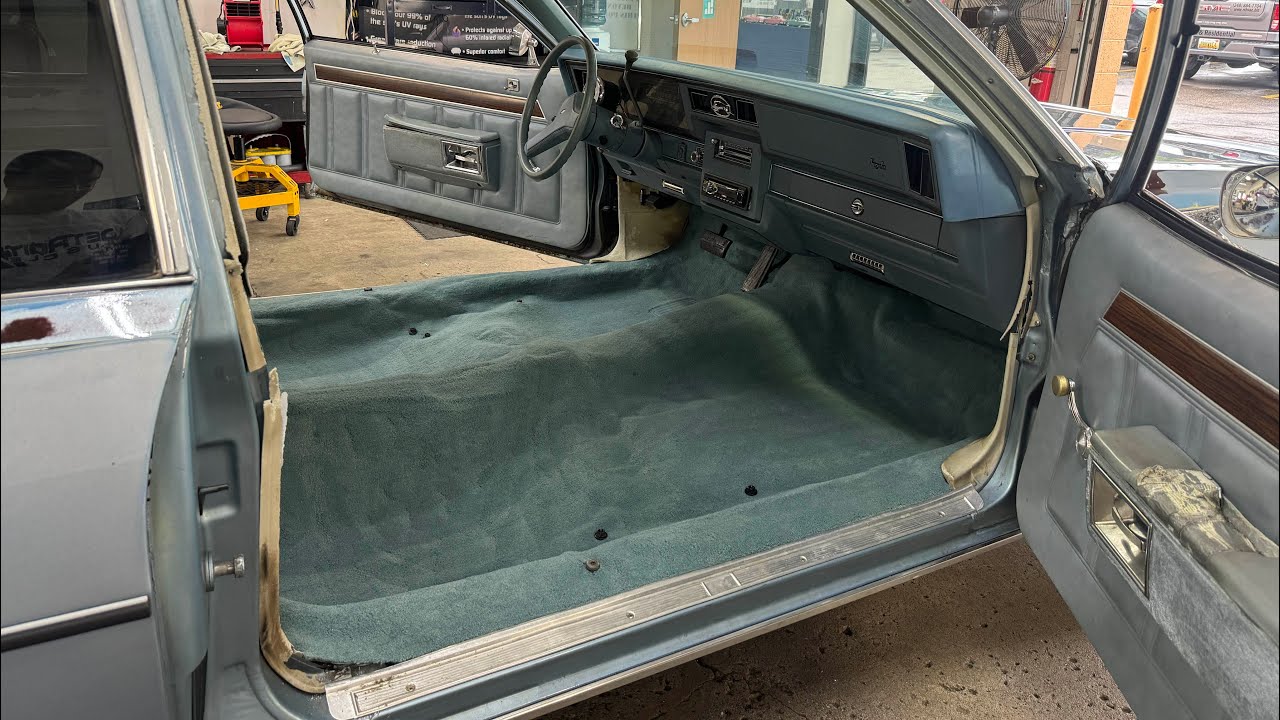 FRESH NEW POWDER BLUE CARPET FOR THE IMPALA - YouTube