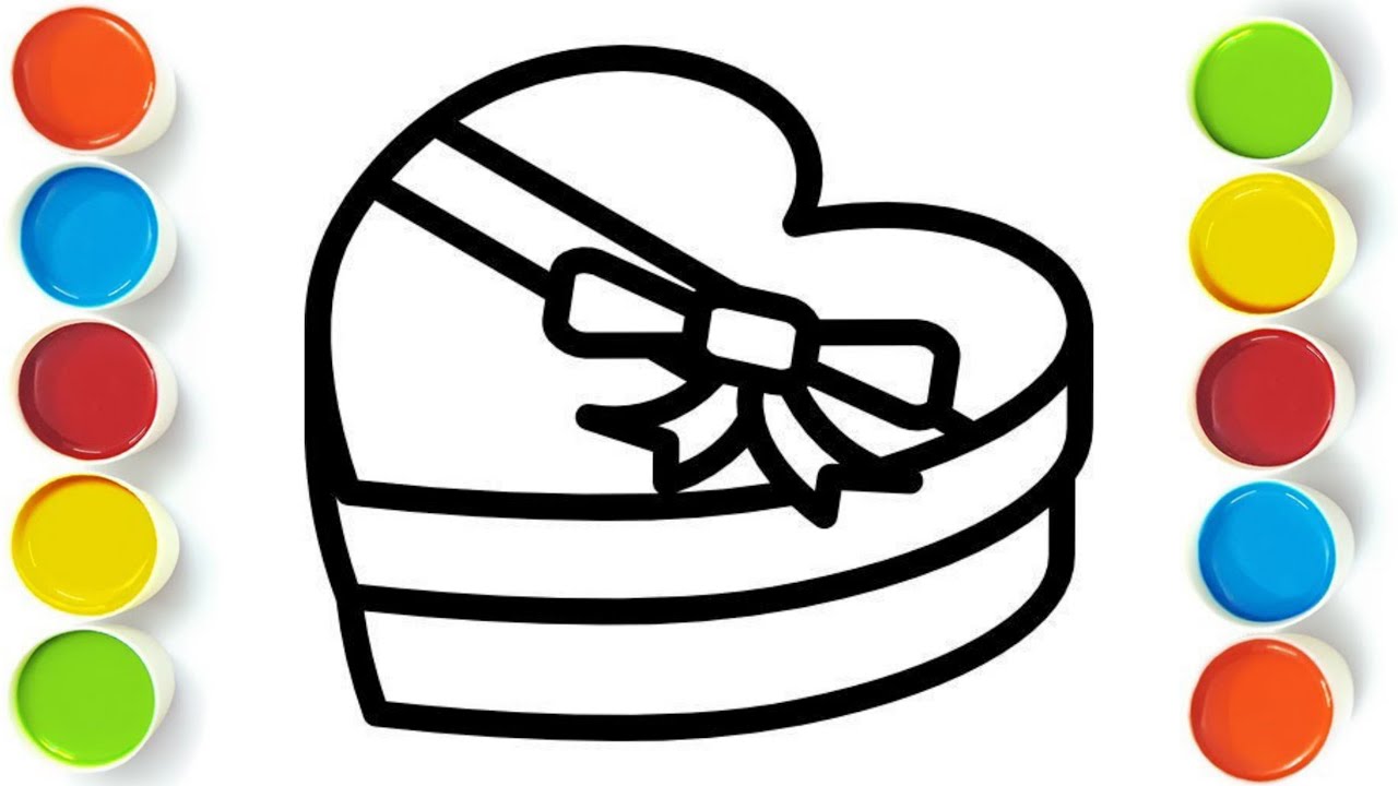 How To Draw Heart Box | Heart Box Drawing | Easy Heart Box Drawing ...