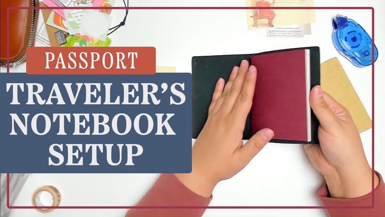 Midori Traveler's Notebook Passport Size Journal Setup - YouTube