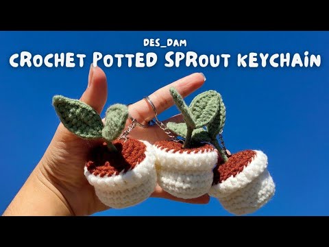 [Tutorial] Crochet Easy Cute Sprout Potted Plant Sprout in a Pot ...