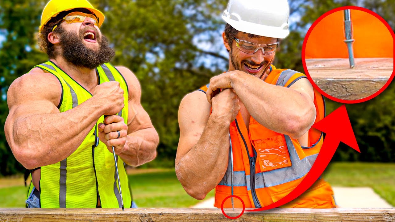 Bodybuilder vs Handyman Screwdriver Challenge - YouTube