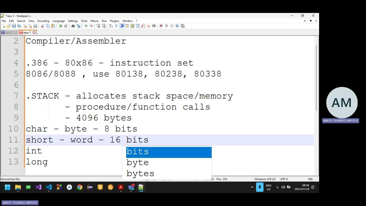 Assembly Computer Science 3b Practical 0 Memo Assembly Programming Youtube