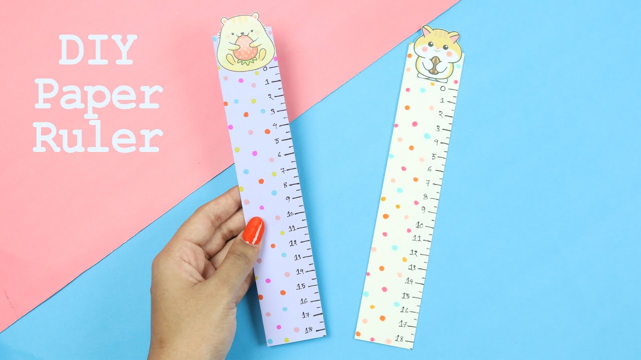 How to make paper ruler | DIY paper scale | Origami paper craft #shorts ...