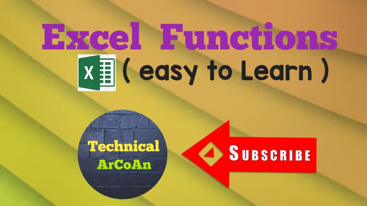 Excel Functions & Formulas: excel tutorial for beginners - YouTube