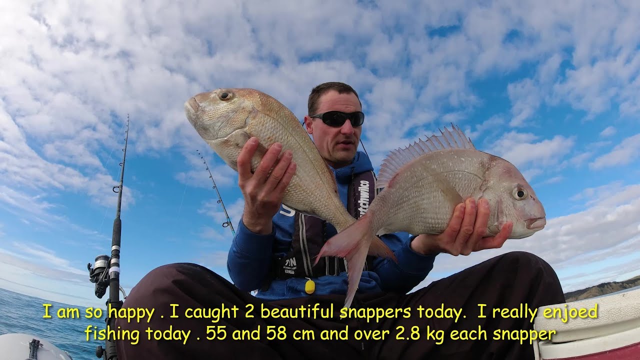 OMG ...55 and 58 cm Snapper !!! over 2.8 kg each ... Army Bay fishing ...