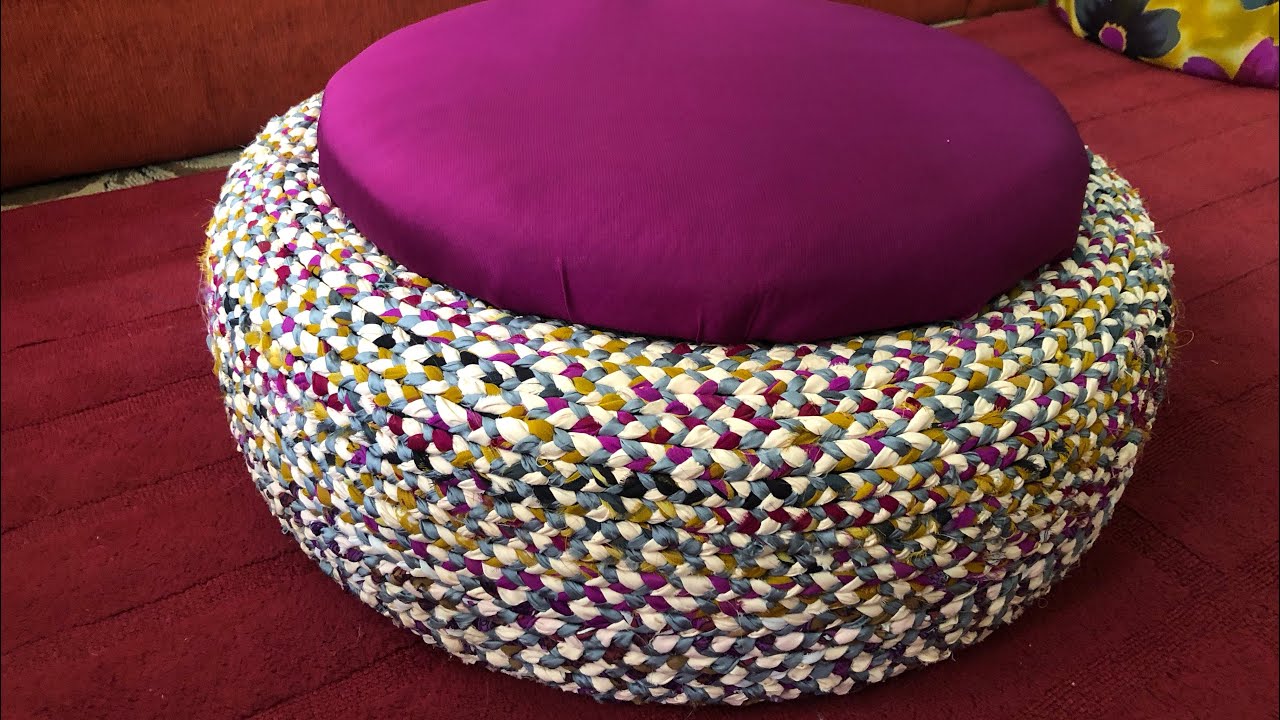 DIY- comfy and stylish tyre chair - YouTube