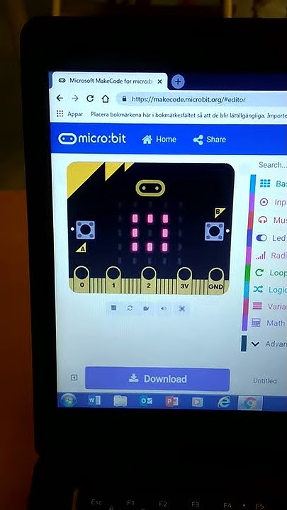 First Program MicrobitÅrstadalsskolan Youtube