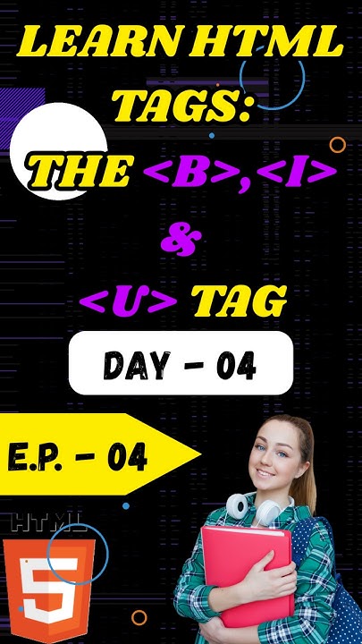 🎯 Explaining HTML Tags – Day 4 | HTML B, U, and I Tags Simplified! 🎯#shorts #trending #facts # ...