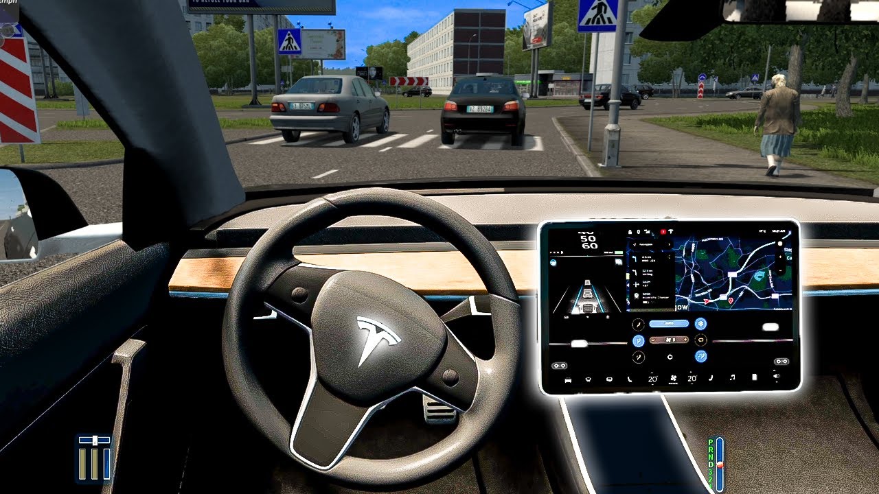 City Car Driving - Tesla Model 3 | Fast Driving - YouTube
